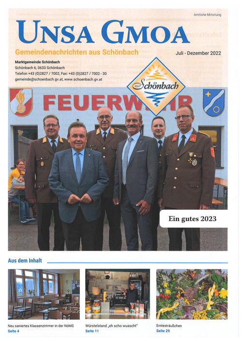 Gemeindezeitung der Marktgemeinde Schönbach